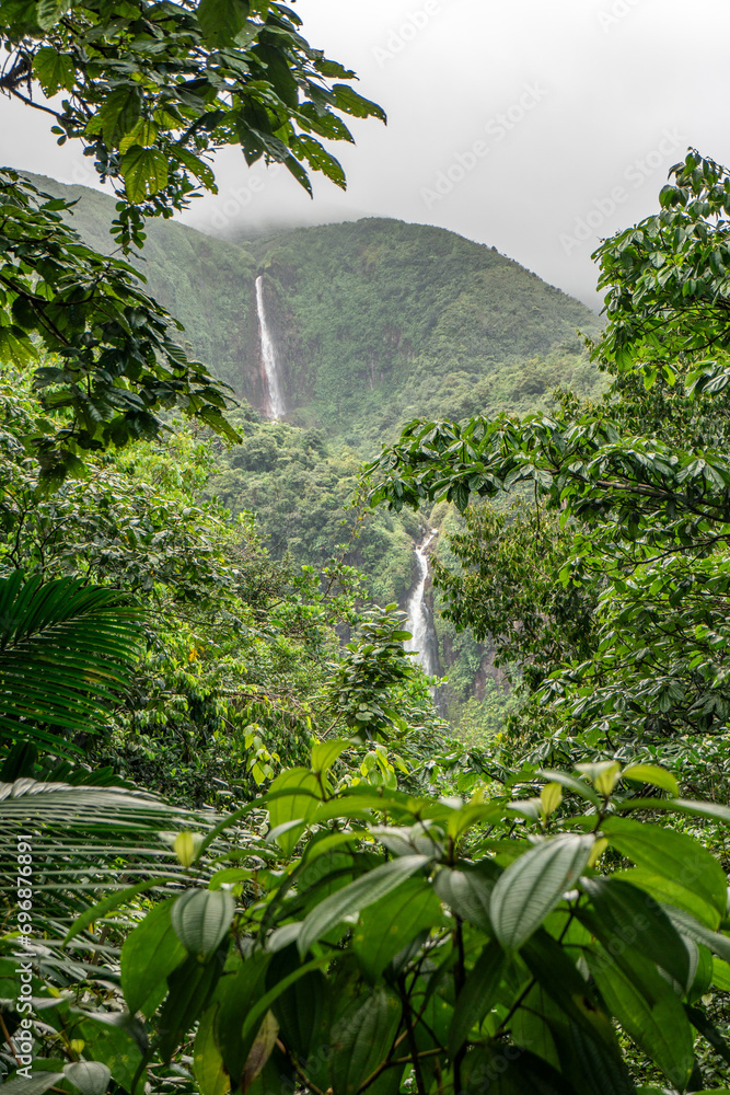 Carbet Falls a series of waterfalls on the Carbet River in Basse-Terre ...