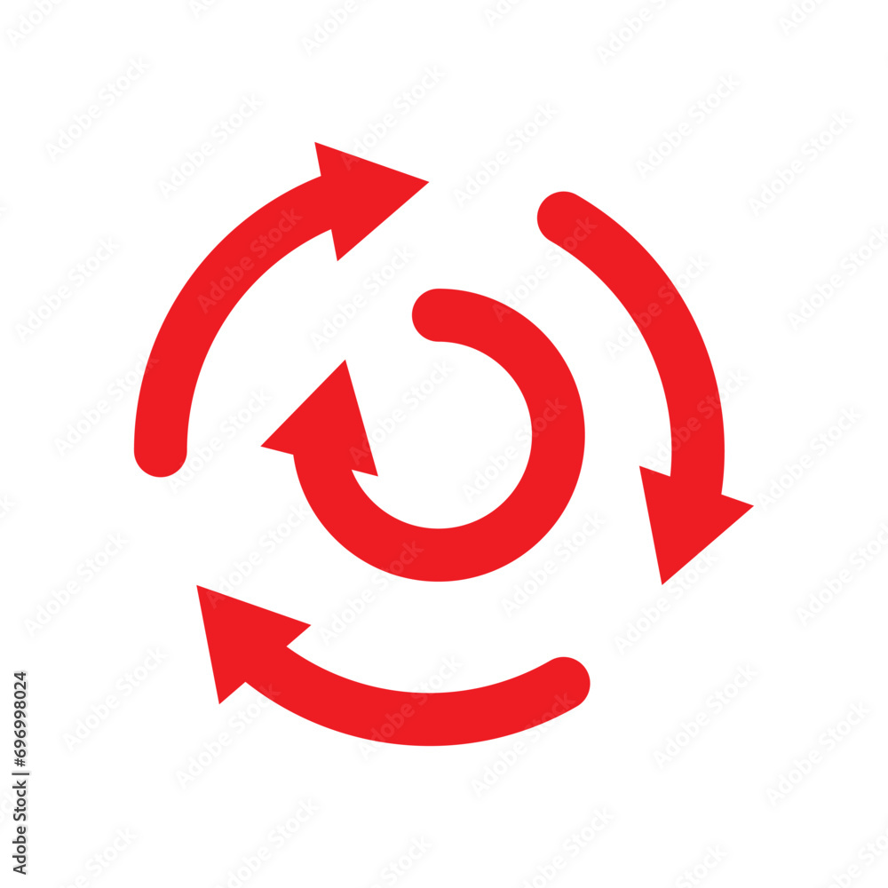 Reload vector icon. repeat or refresh vector button. restart or reset sign. update and upgrade ...
