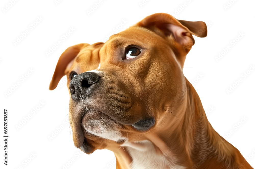 Funny staffordshire bull terrier isolated on transparent background ...