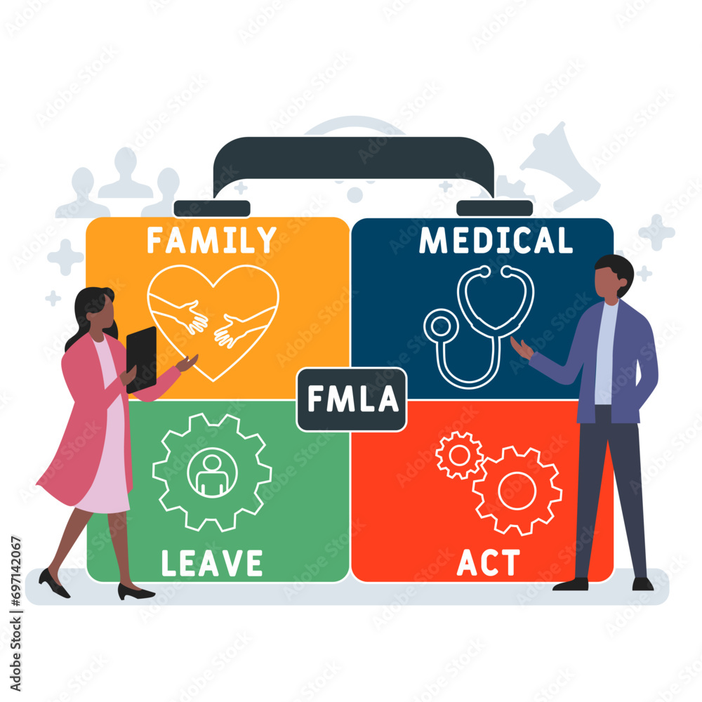 FMLA family medical leave act acronym. business concept background ...