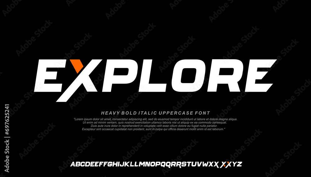 Modern Bold Heavy Font. Typography urban style alphabet fonts for ...