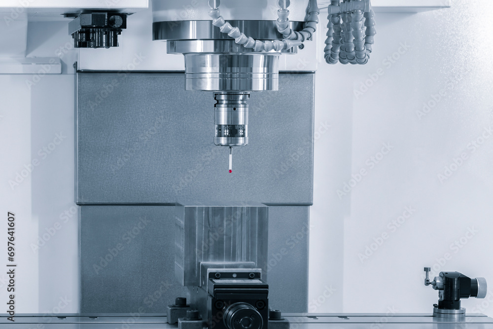 Quality control on milling CNC machine, coordinate measuring machine ...