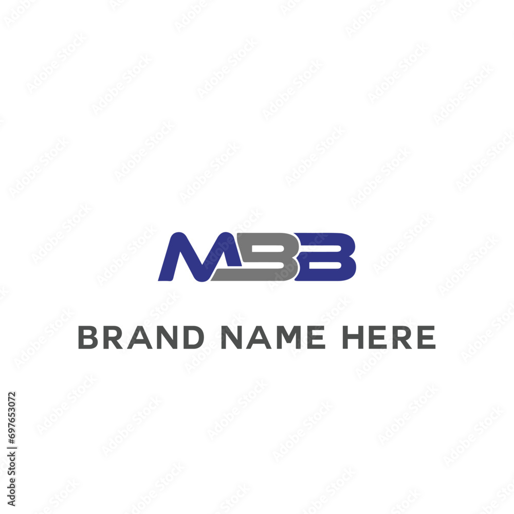 Image vectorielle Stock MBB logo. M B B design. White MBB letter. MBB ...
