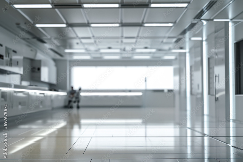 Design project of a modern clinic, hospital corridor or elevator hall ...