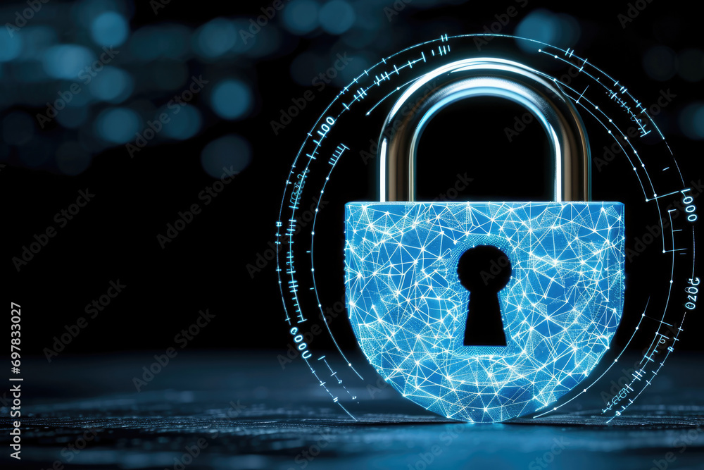 Digital lock image, personal data protection, data encryption in a ...
