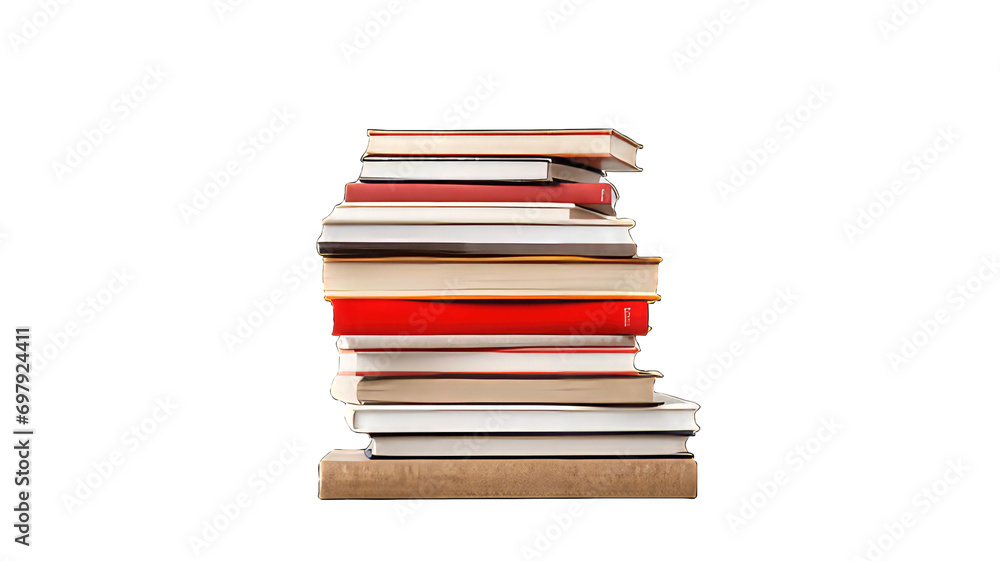 Stack of books isolated png transparent background Stock Photo | Adobe ...
