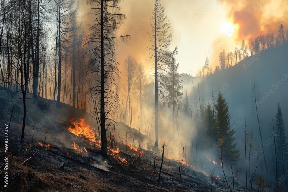 Devastating Wildfires Ravage Forests, Endangering Ecosystems And ...