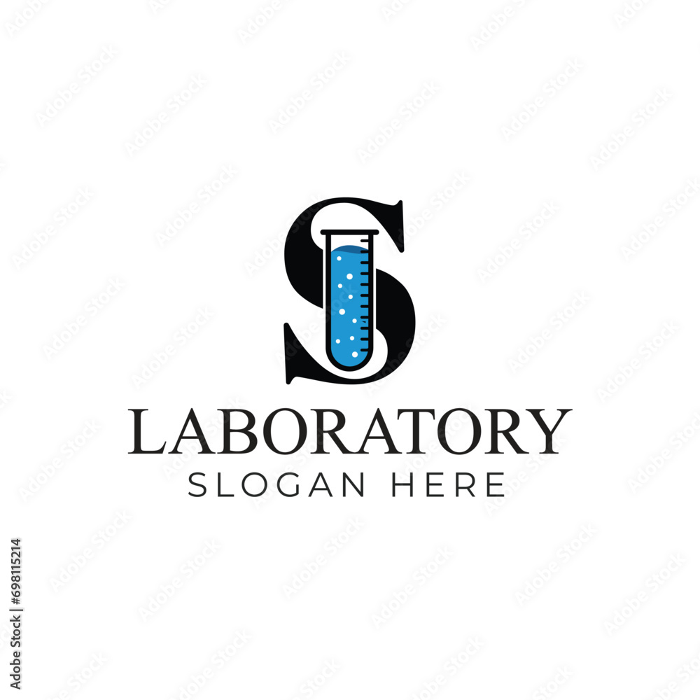 letter S laboratory logo Stock Vector | Adobe Stock