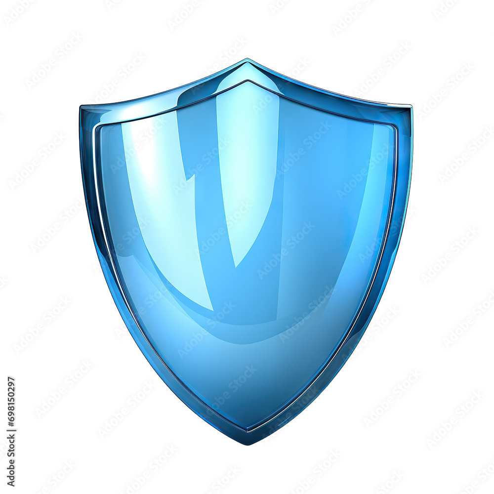 Blue shield cut out. Protect and security concept Stock Illustration ...