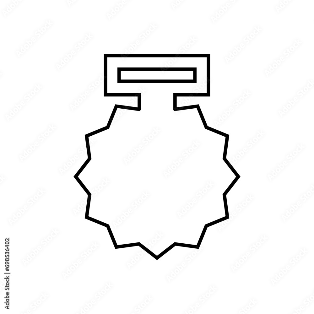 Medal template icon vector. Award shape illustration sign. Medal laser ...