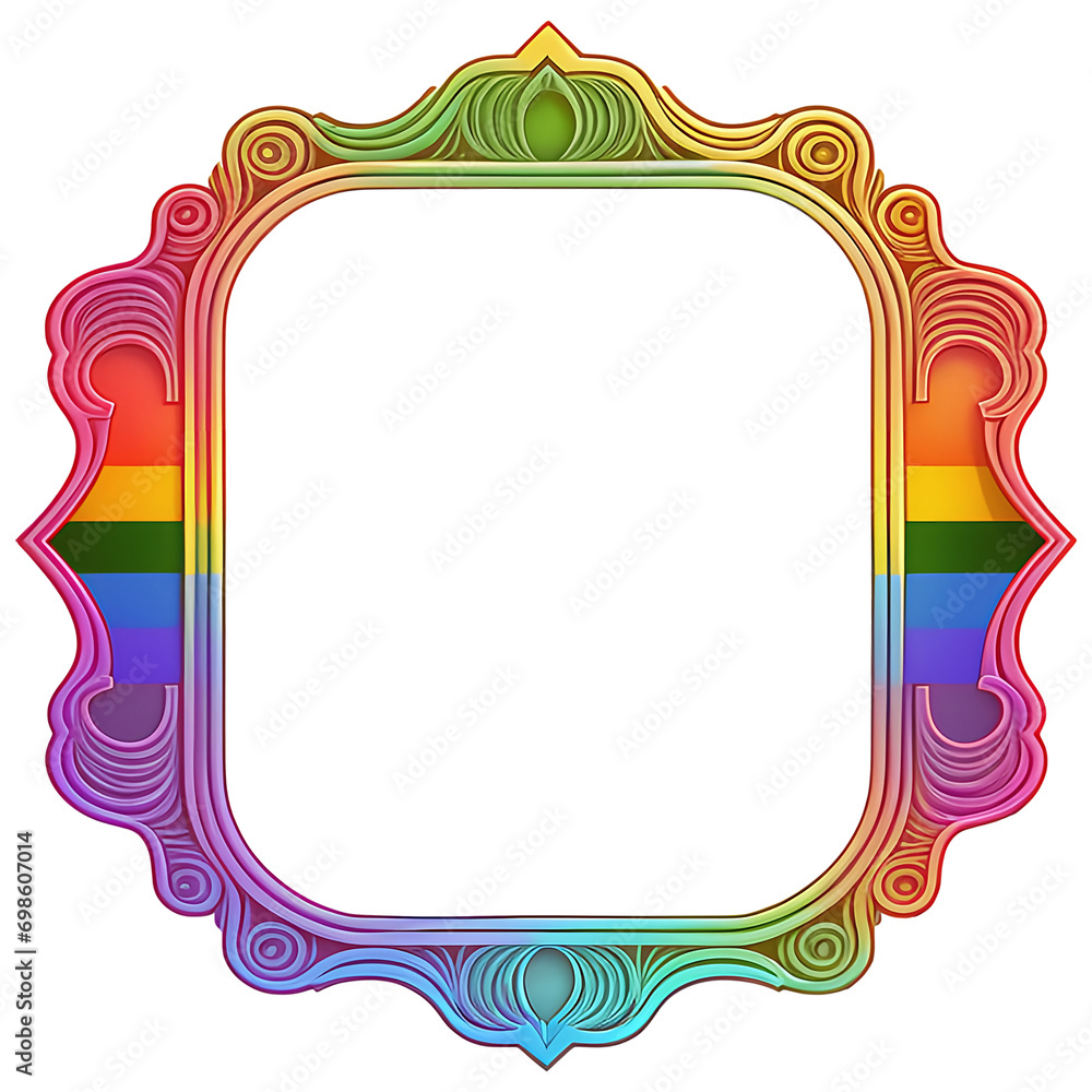 Colorful border frame illustration ornament classic decorative, border ...