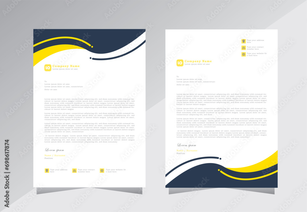 Professional letterhead design, company letterhead, minimal letterhead ...