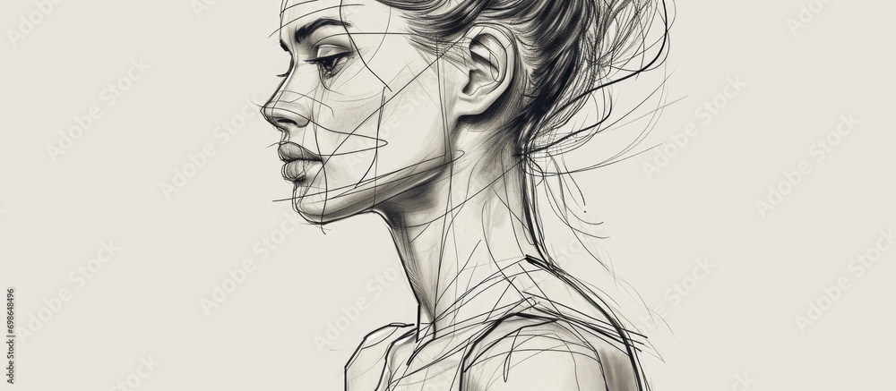 Attractive female figure outline Stock Photo | Adobe Stock