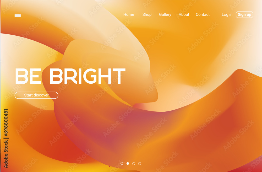 Trendy Warm Color Gradient Background Landing Page. Modern Backdrop for ...
