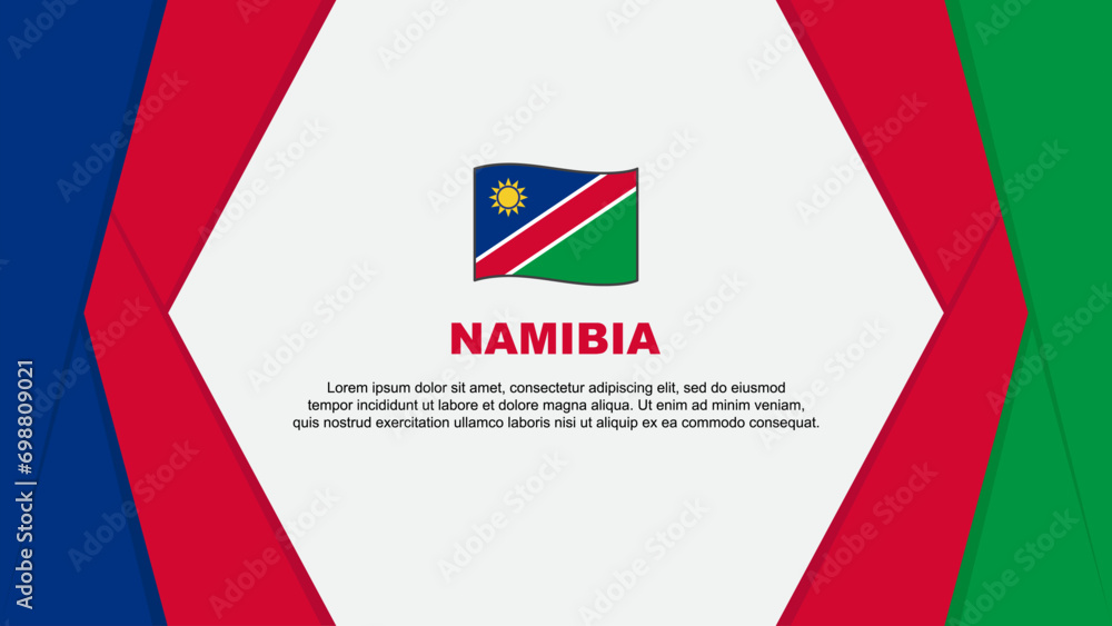 Namibia Flag Abstract Background Design Template. Namibia Independence ...