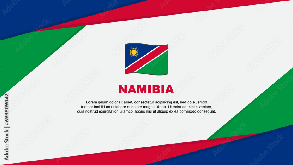 Namibia Flag Abstract Background Design Template. Namibia Independence ...