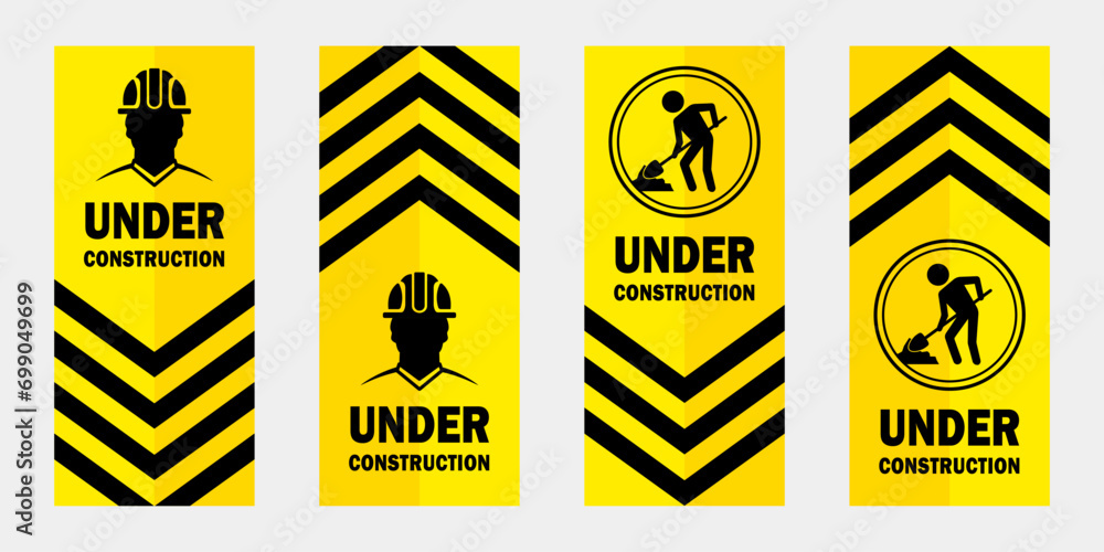 under construction for working area warning sign printable signs poster ...
