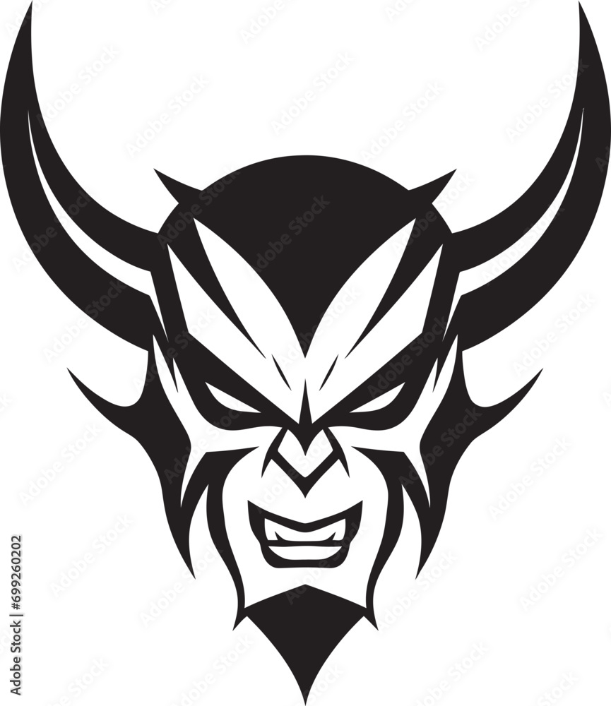 Stock-Vektorgrafik „Stygian Screech Devil s Bellow Echoes in Black Icon ...