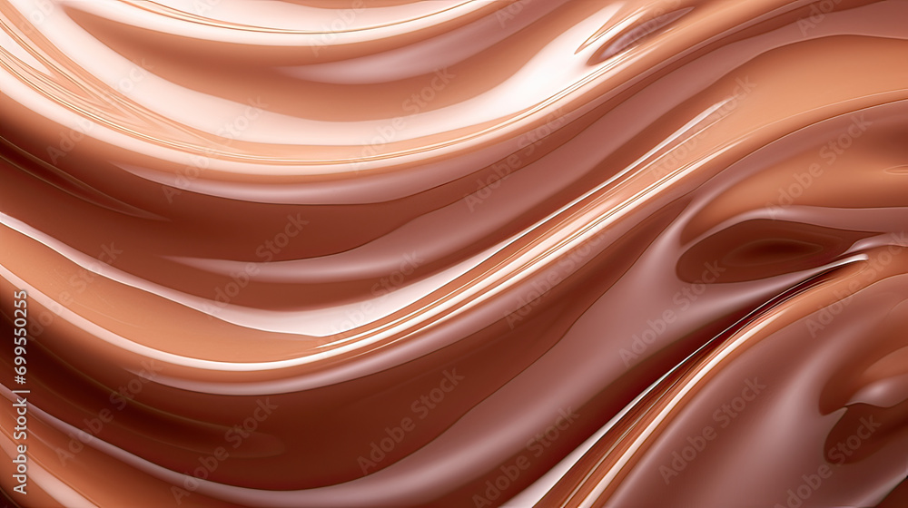 An abstract milk chocolate canvas with a ripple effect, simulating the rich and tempting surface ...