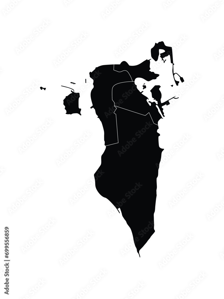 Map Of Bahrain High-Res Vector silhouette and outline Graphic 素材庫向量圖 ...