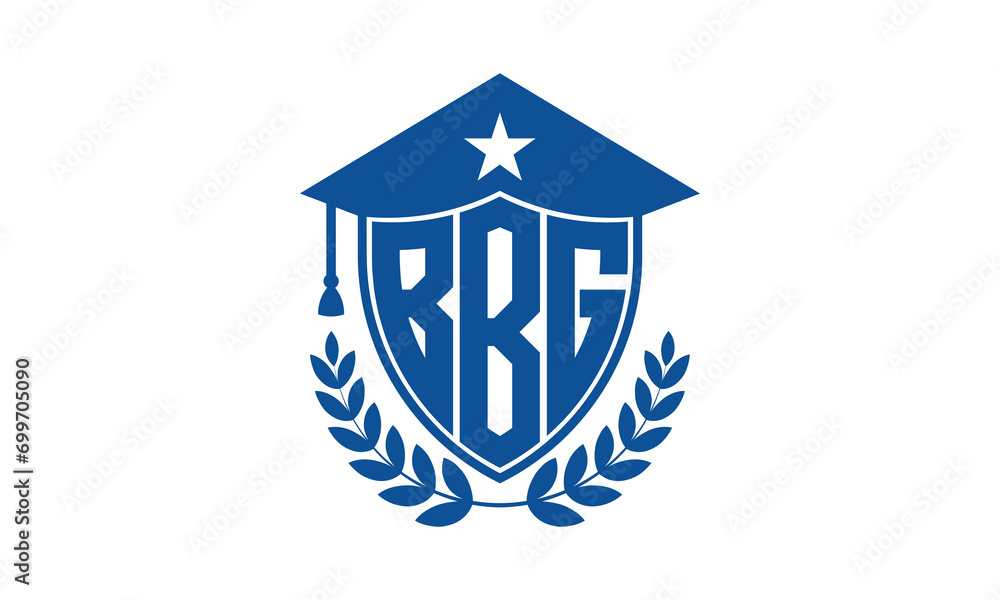 Vector de Stock BBG three letter iconic academic logo design vector ...