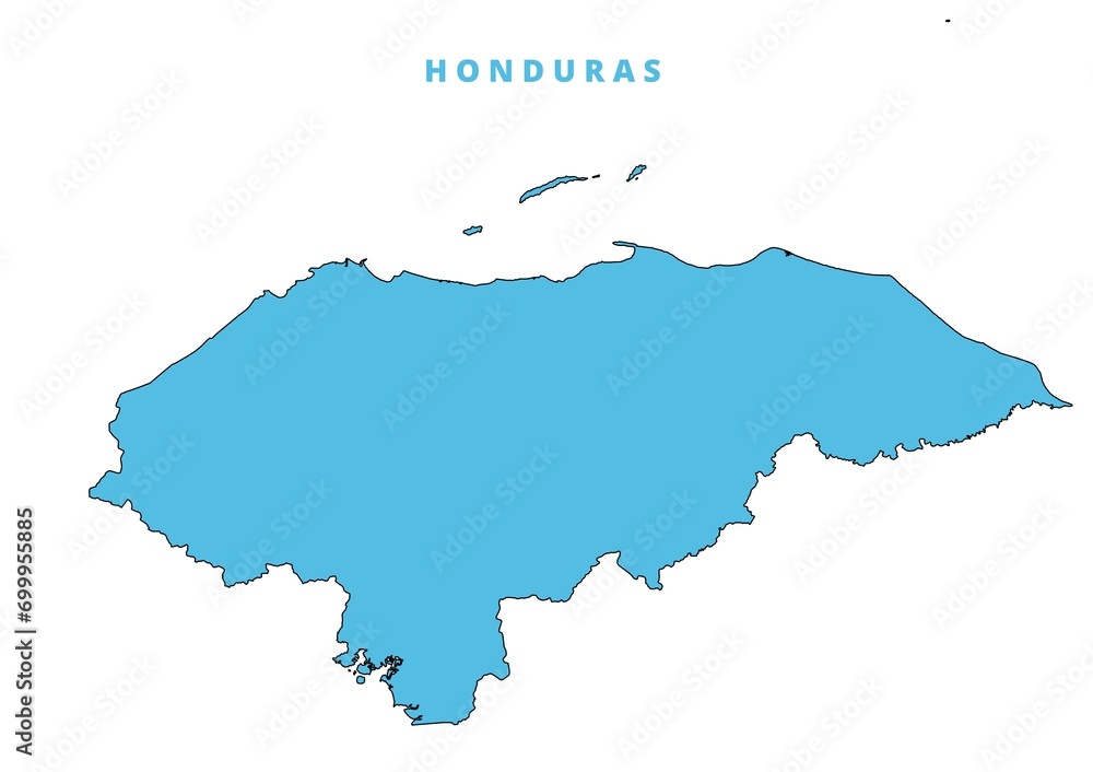 Mapa de Honduras Stock Illustration | Adobe Stock