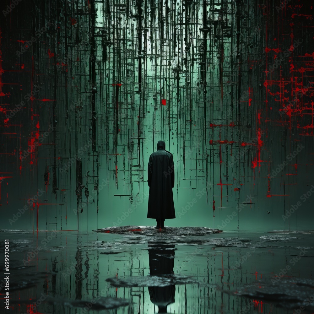 Man standing in the middle of a dark room, featuring unsettling 4k ...