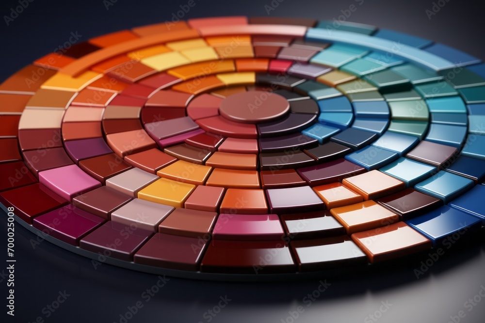 Color Grading Palette Icon for Video and Photo Editing Software, on an ...