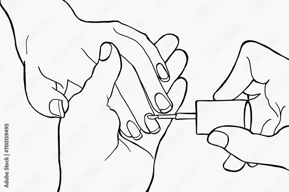 Foto de Stock servicio de manucuria integral en un centro de estética ...