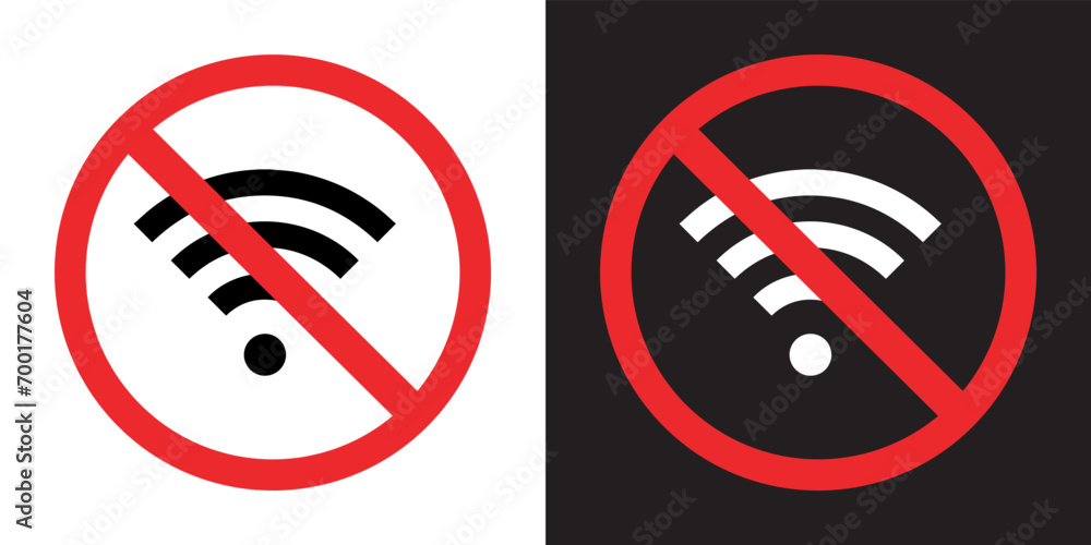 No Wifi icon vector. No internet signal sign symbol in trendy flat ...