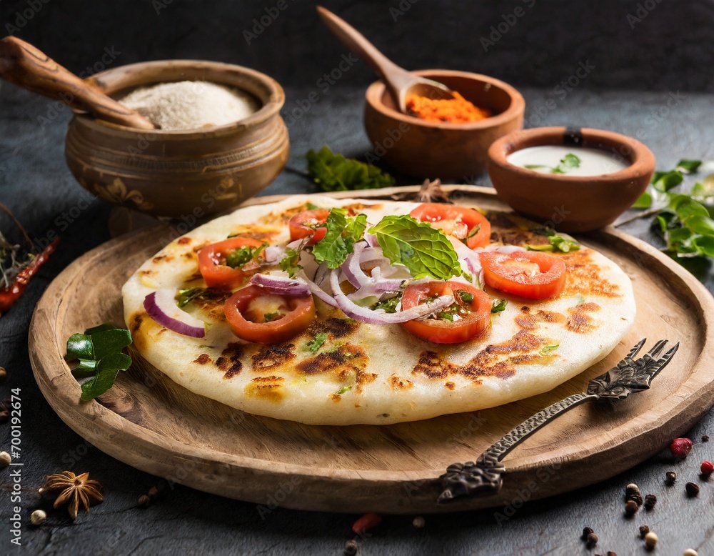onion uttapam Dish Stock Photo | Adobe Stock