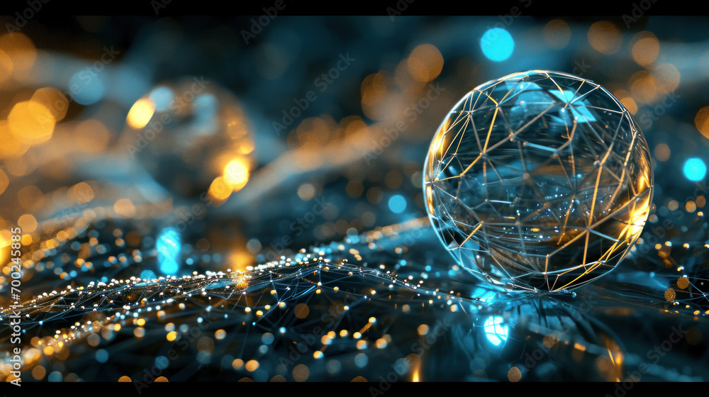 Quantum computing concept illustration of qubit entanglement. Two force ...