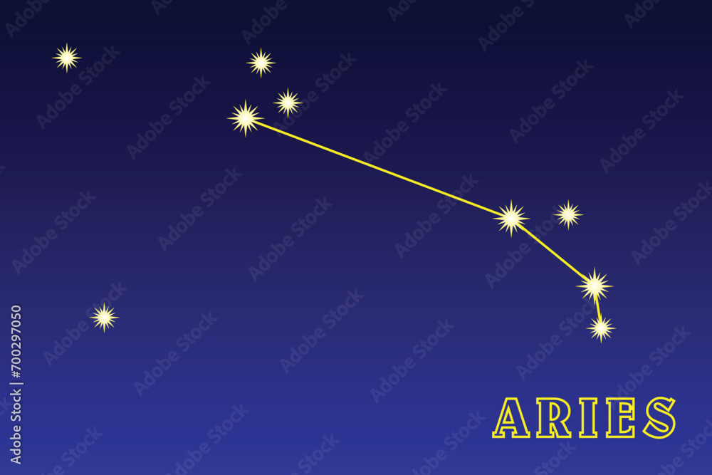 Constellation Aries. Aries constellation. Zodiac constellation. The ...
