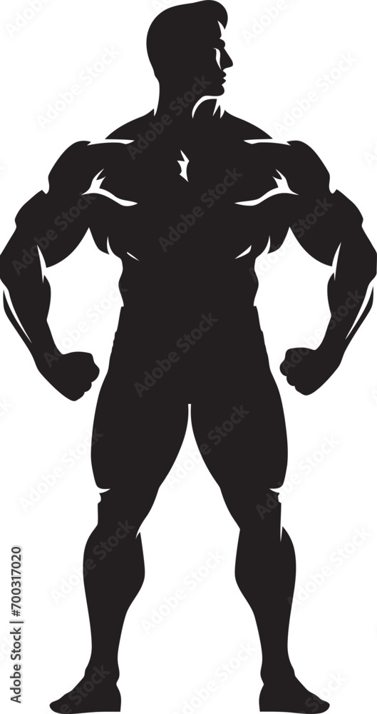 Ink etched Olympian Full Body Black Vector for Bodybuilders Obsidian ...