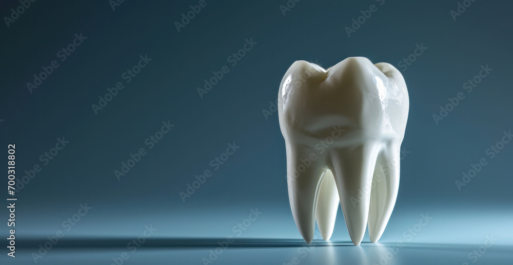 A detailed realistic tooth model captures the intricacies of dental ...