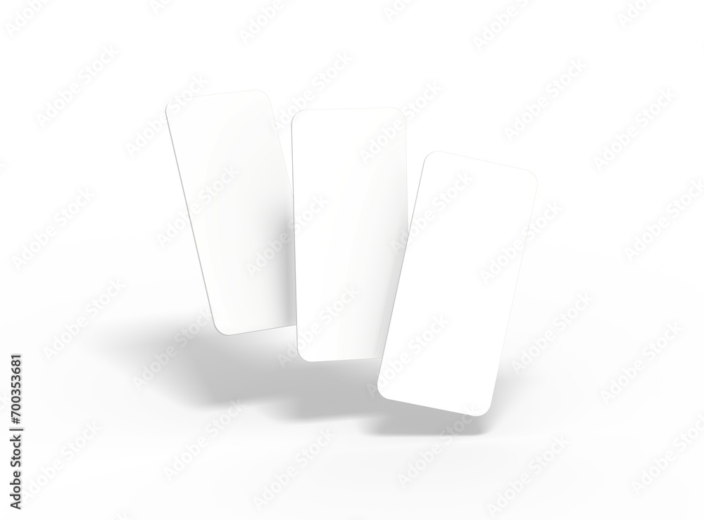 Blank separated mobile phone screens for ui ux app presentation on ...