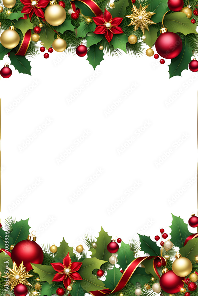 Christmas border frame PNG transparent background Stock Illustration ...