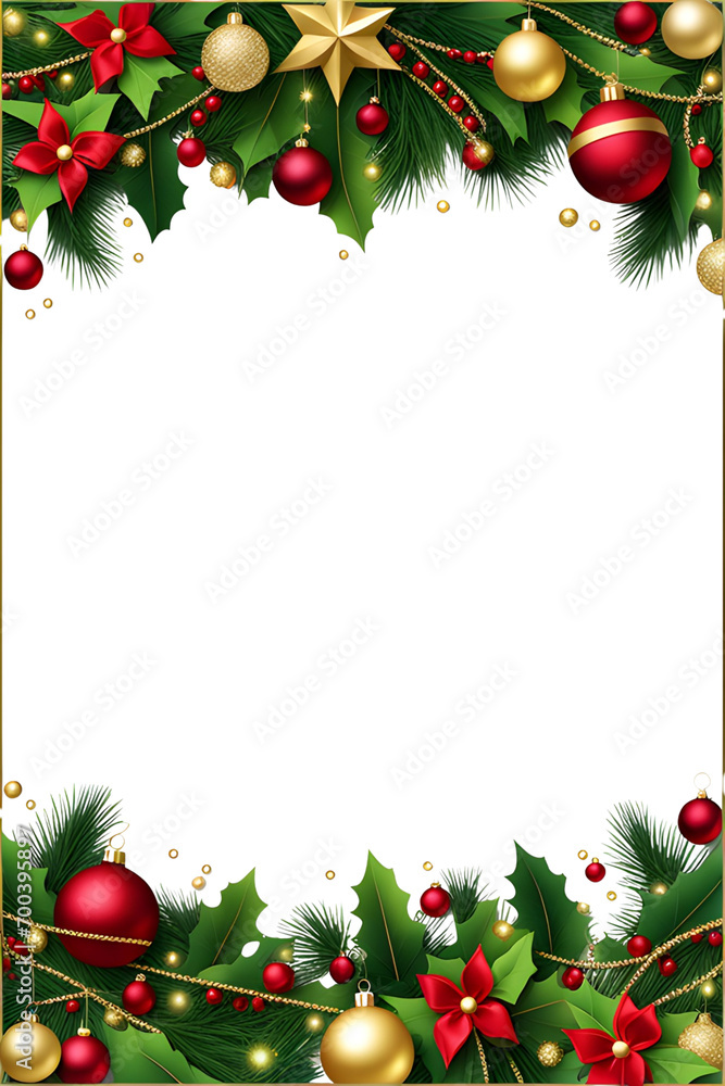 Christmas border frame PNG transparent background Stock Illustration ...