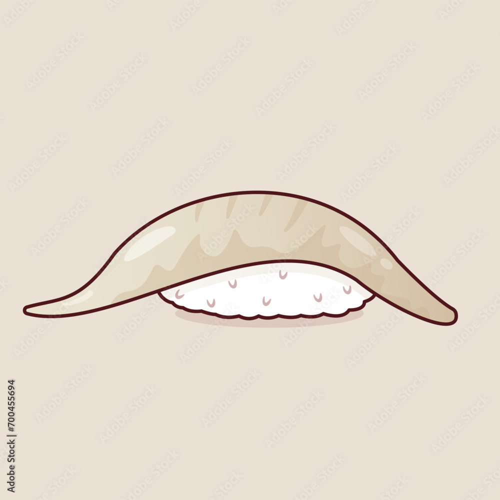 engawa flatfish sushi vector for sashimi food menu, poster, banner ...