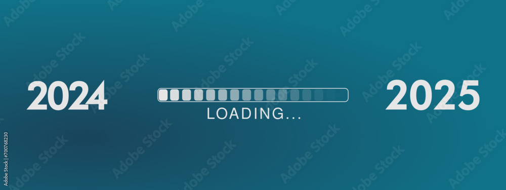 Happy new year - best wishes 2025 with loading bar Perfect vector for ...