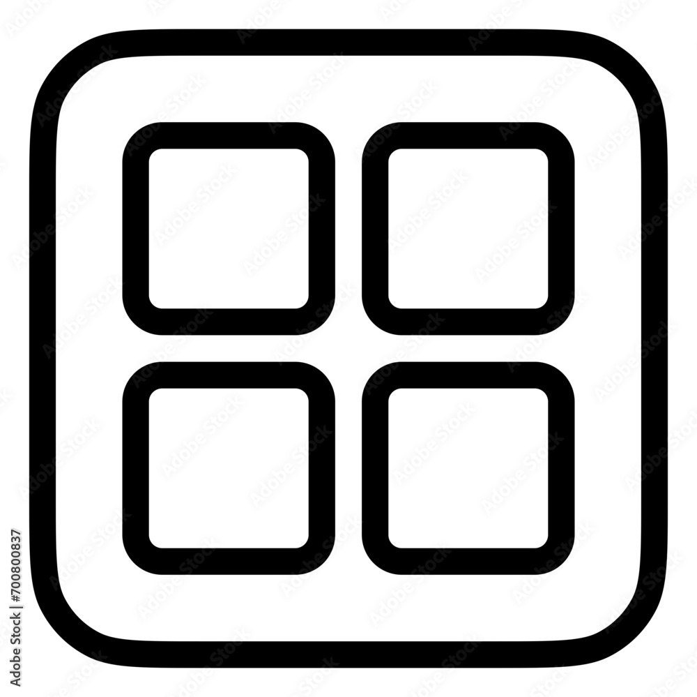 Editable vector square grid icon. Part of a big icon set family ...
