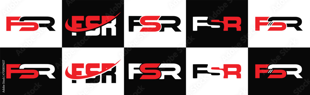 FSR logo. F S R design. White FSR letter. FSR, F S R letter logo design ...