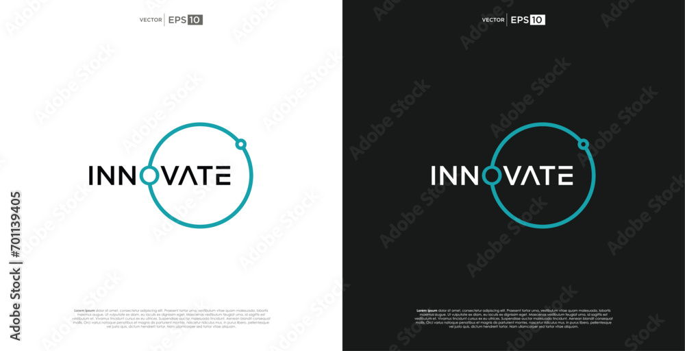 letter INNOVATED wordmark logo typography. A logo that extends the ...