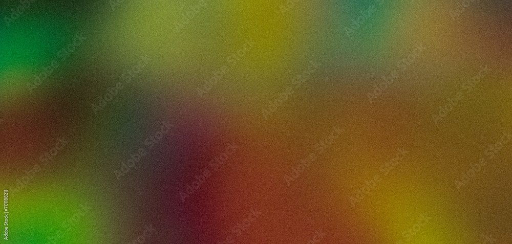 Retro green yellow red grainy color gradient background dark abstract ...