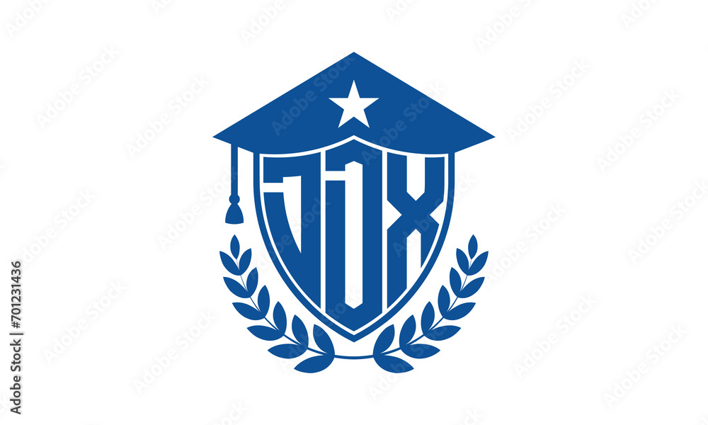DDX three letter iconic academic logo design vector template. monogram ...
