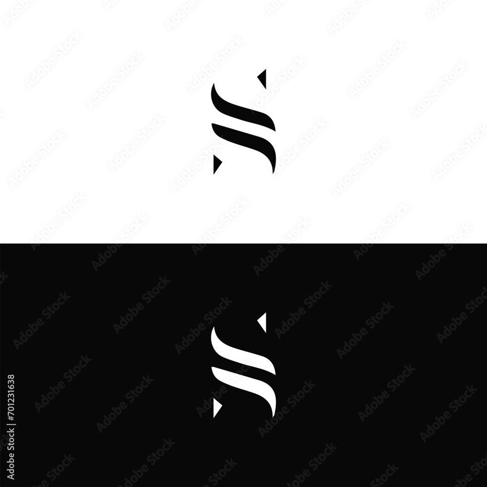 luxury elegant white letter S logo design with floral and leaf ...