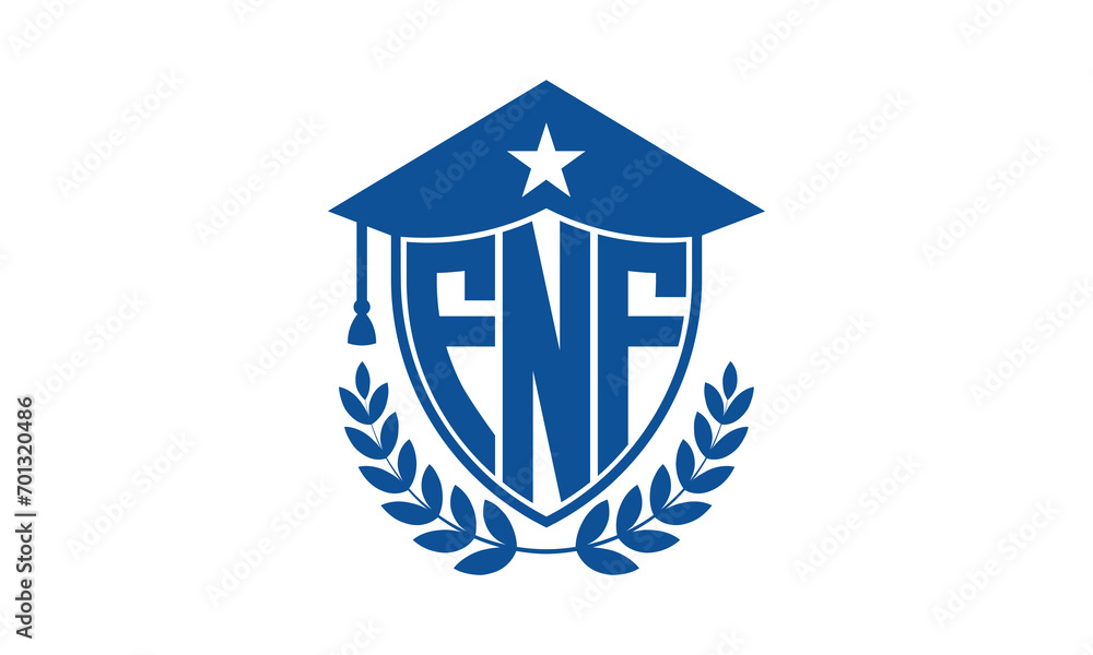 Vector de Stock FNF three letter iconic academic logo design vector ...