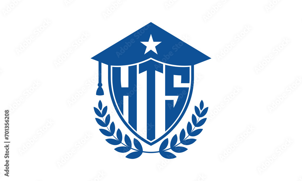 Vector de Stock HTS three letter iconic academic logo design vector ...