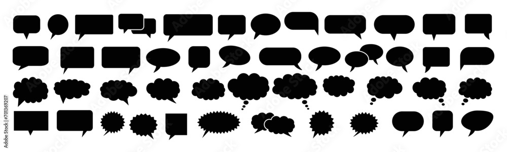 Speech Bubble collection. Talk bubbles, Cloud speech bubbles set ...