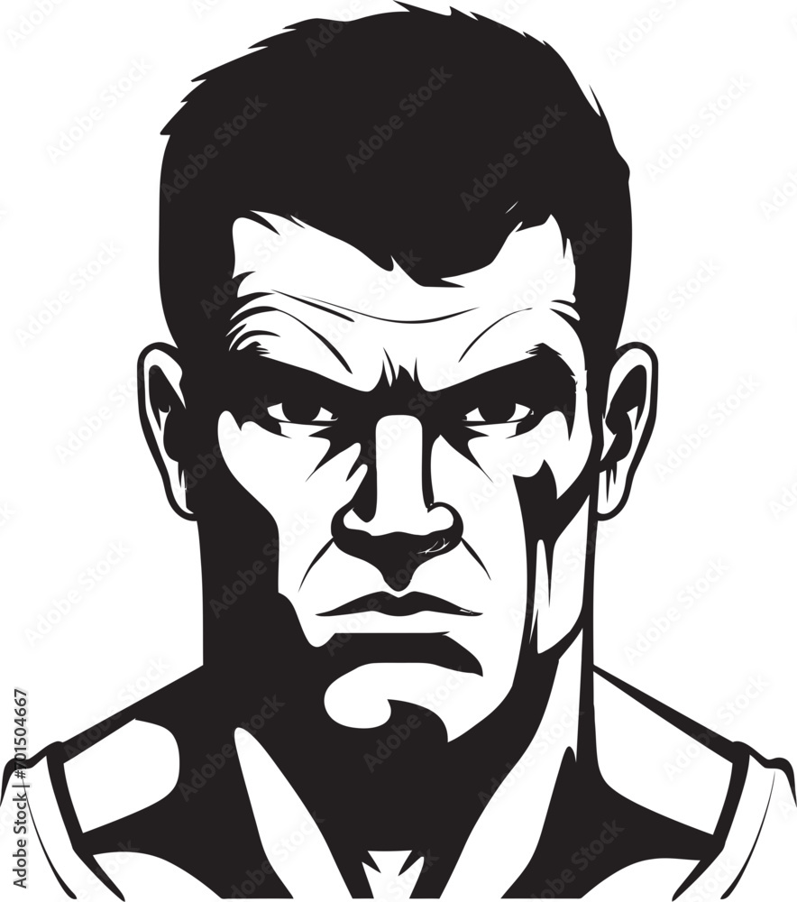 Vector de Stock Power Punch Vector Logo of Boxer Sparring Legend Iconic ...